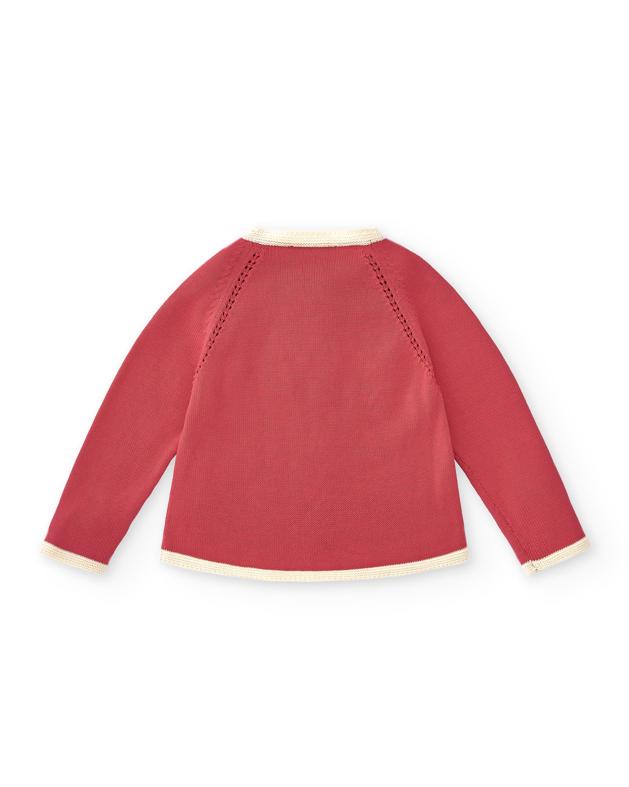 Red and white knitted cardigan – MIBONBóN